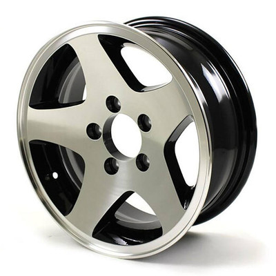 14X5.5 5-Lug on 4.5" Aluminum 5-Star Trailer Wheel - 445545B