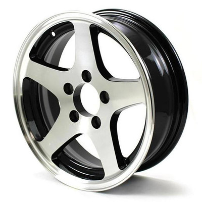 15X5 5-Lug on 4.5" Aluminum 5-Star Trailer Wheel - 455545B