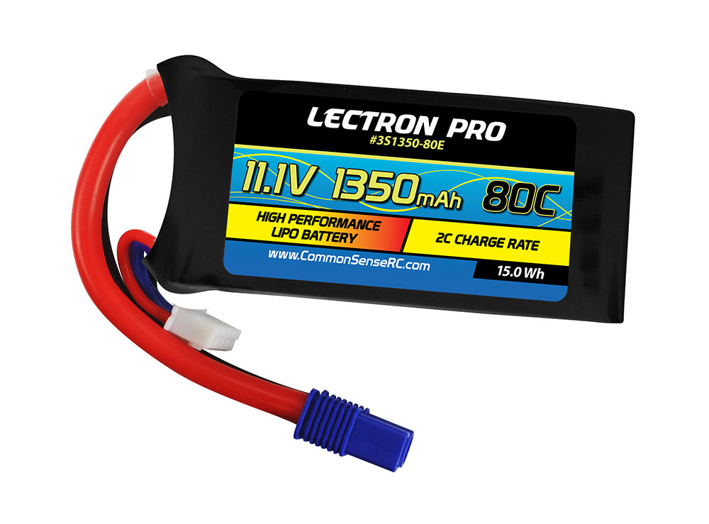 Lectron Pro 11.1V 1350mAh 80C Lipo Battery w/ EC3 for FPV Racers - NZ ...