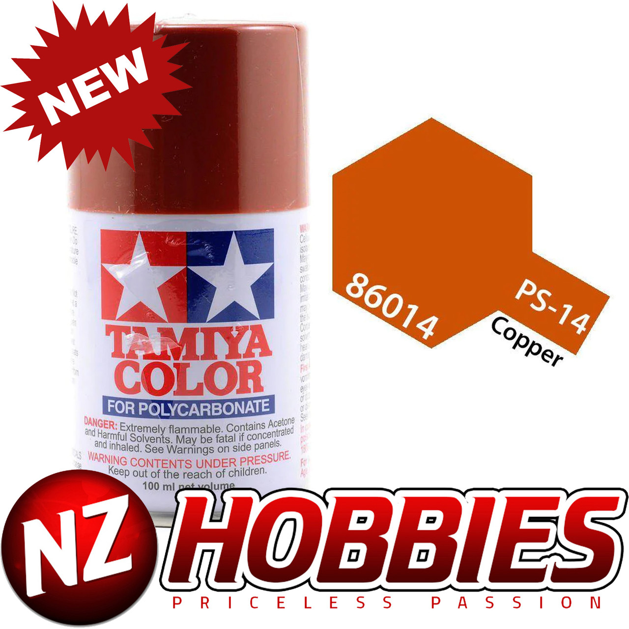 TAMIYA TAM86014 Spray Can Polycarbonate PS-14 Copper - NZ HOBBIES