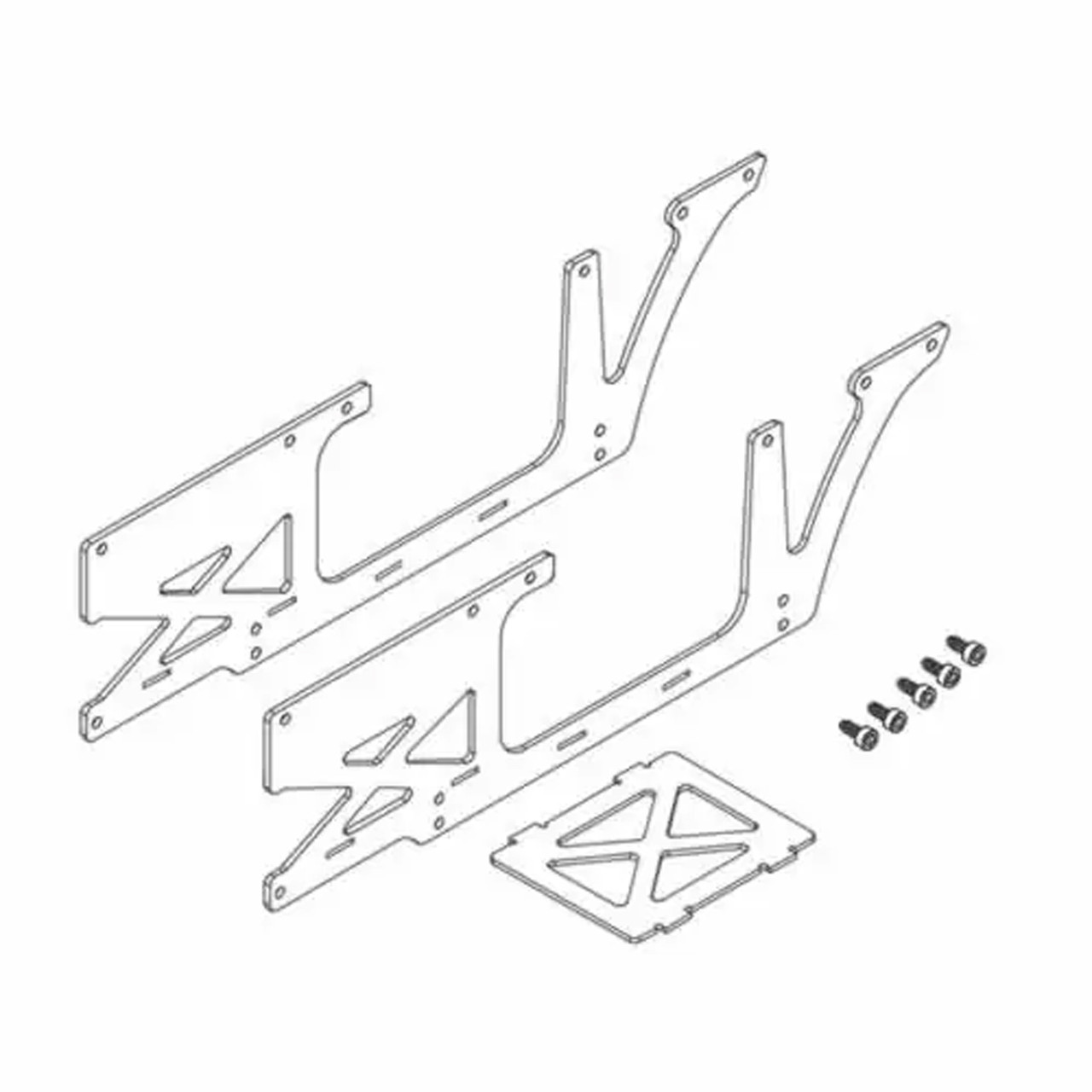 OMP Hobby OSHM2326 M2 EVO Helicopter Parts Fuselage Carbon Panel Set ...