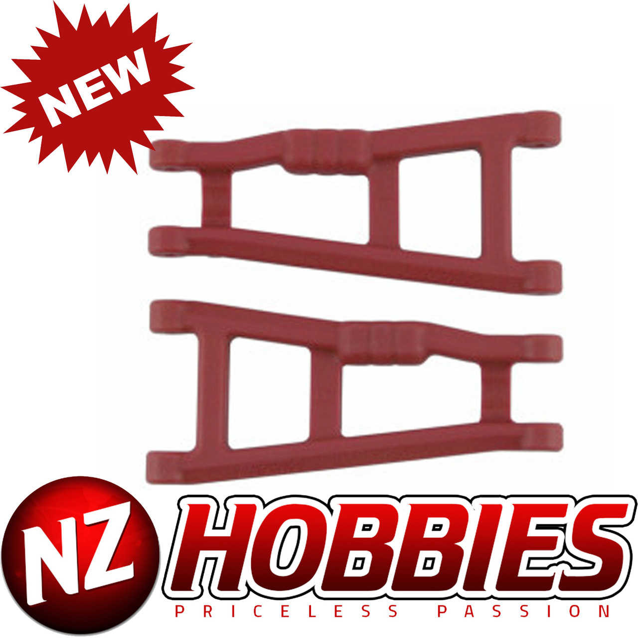 RPM 80189 Rear A-Arms, (2), Red: Electric Rustler, Stampede - NZ HOBBIES