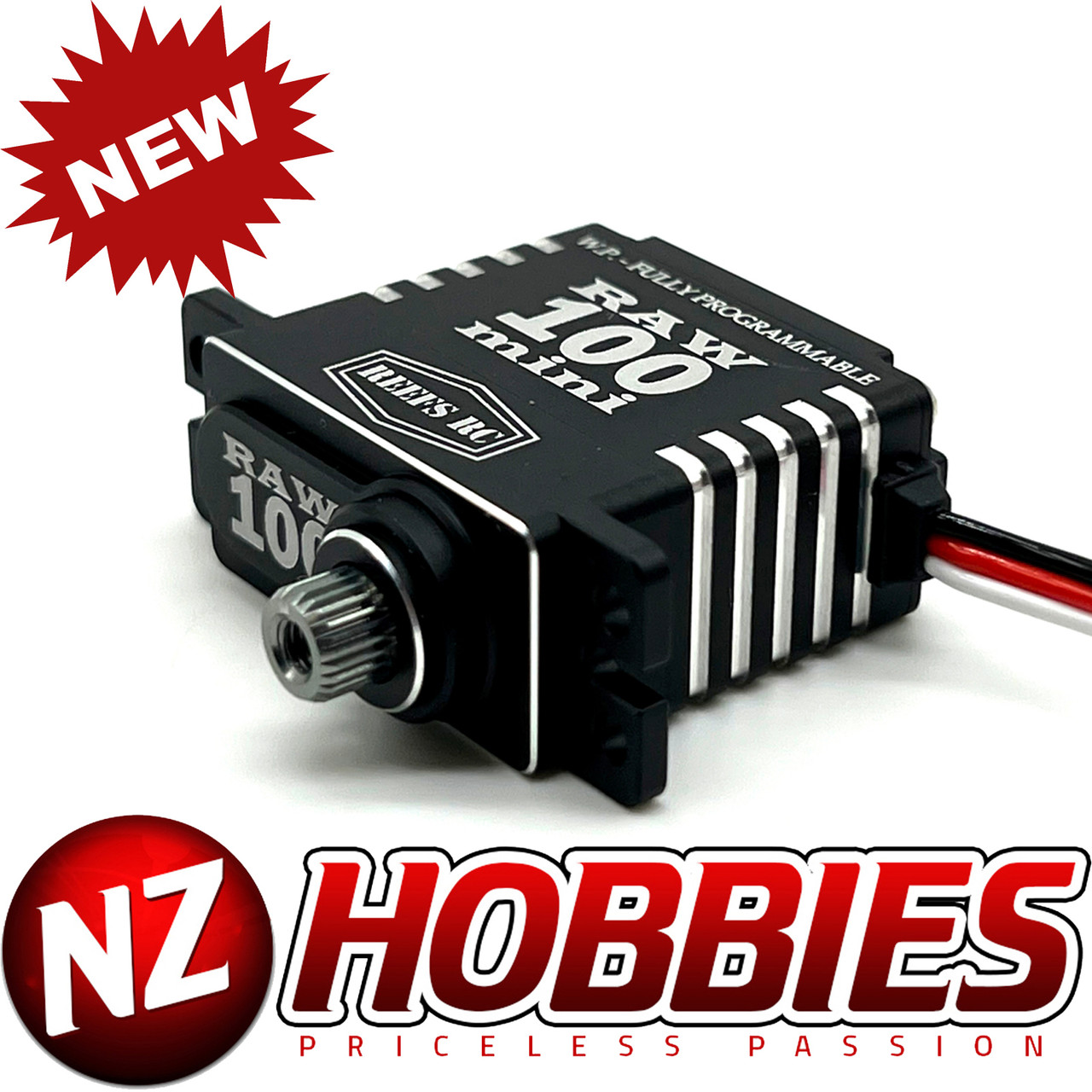 Reef's RC RAW 100 Mini Black Servo Programmable # SEHREEFS135 - NZ HOBBIES