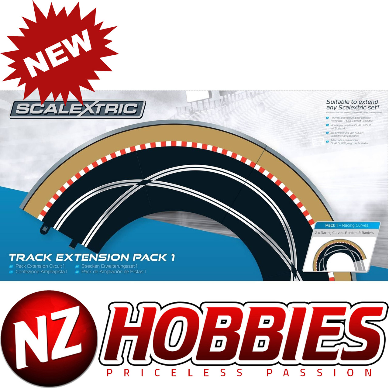 Scalextric C8510 Scalextric Track Extension Pack 1 - NZ HOBBIES