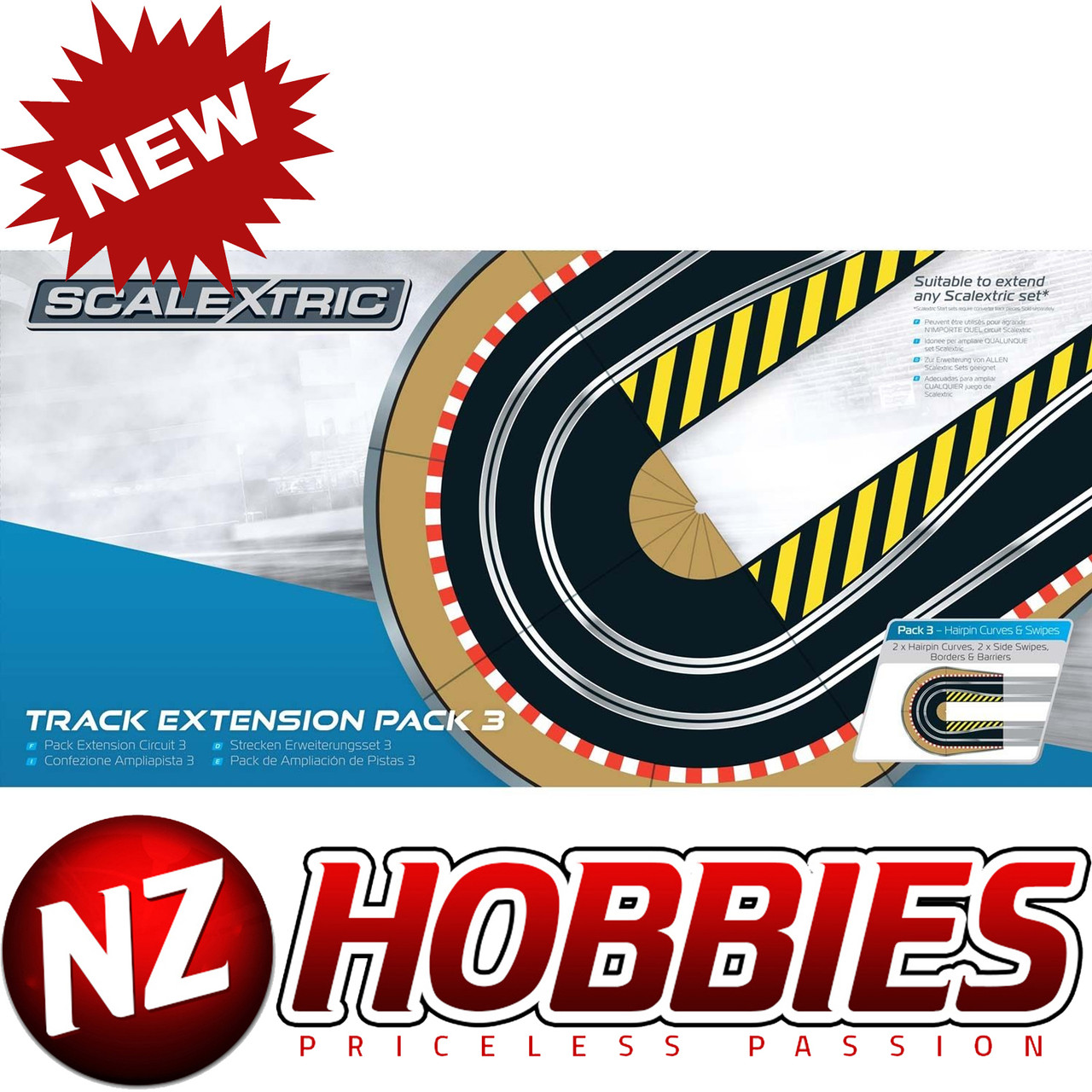 Scalextric C8512 Scalextric Track Extension Pack 3 - NZ HOBBIES