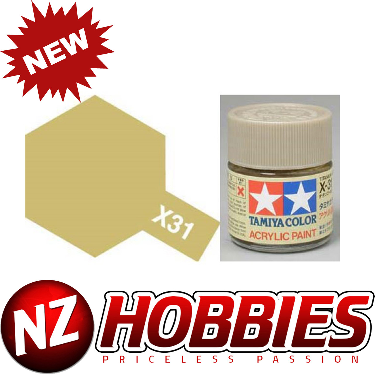TAMIYA TAM81031 Acrylic X31 Titanium Gold - NZ HOBBIES