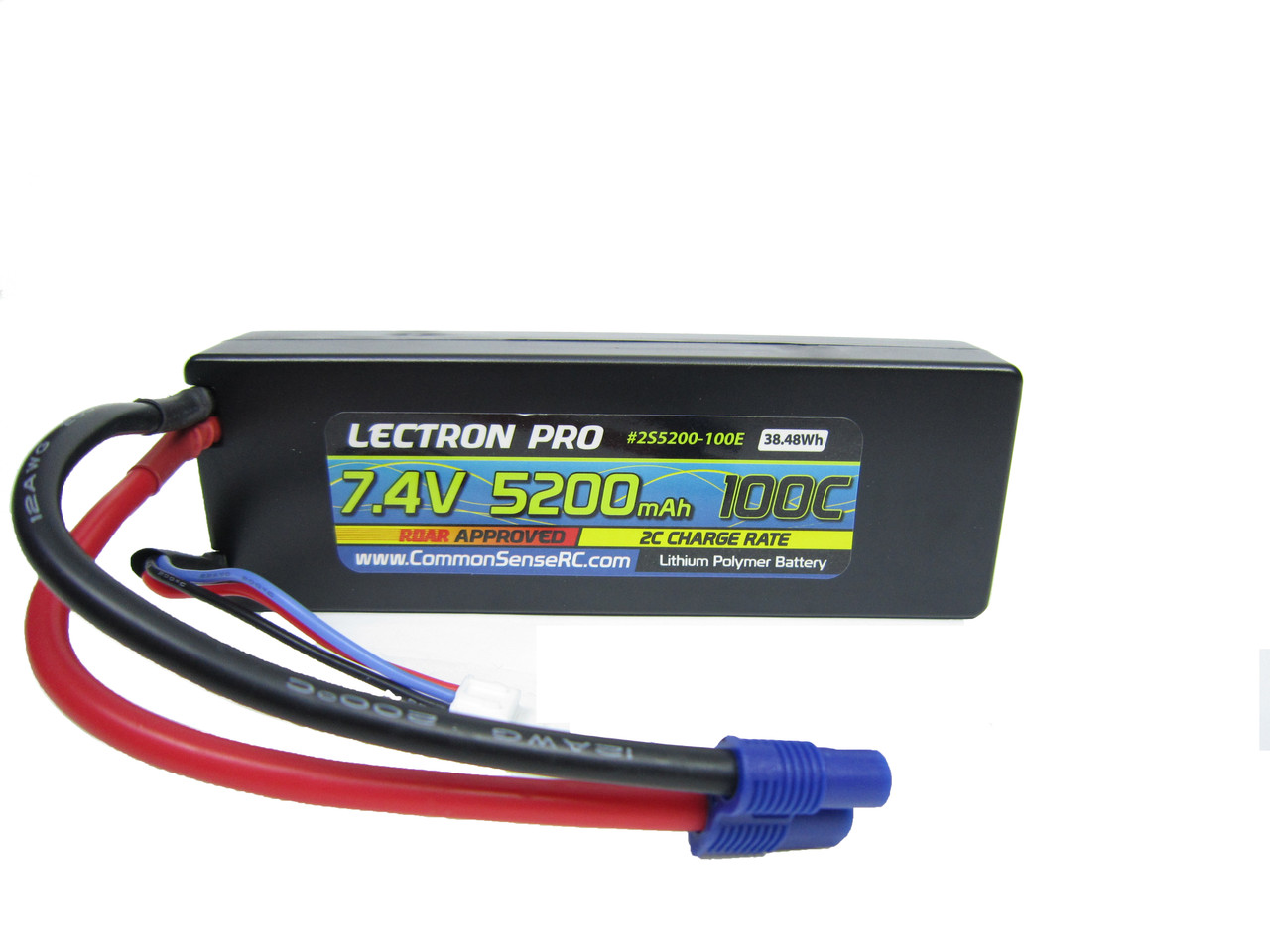 Lectron Pro 7.4V 5200mAh 100C Lipo Battery w/ EC3 Connector - NZ HOBBIES