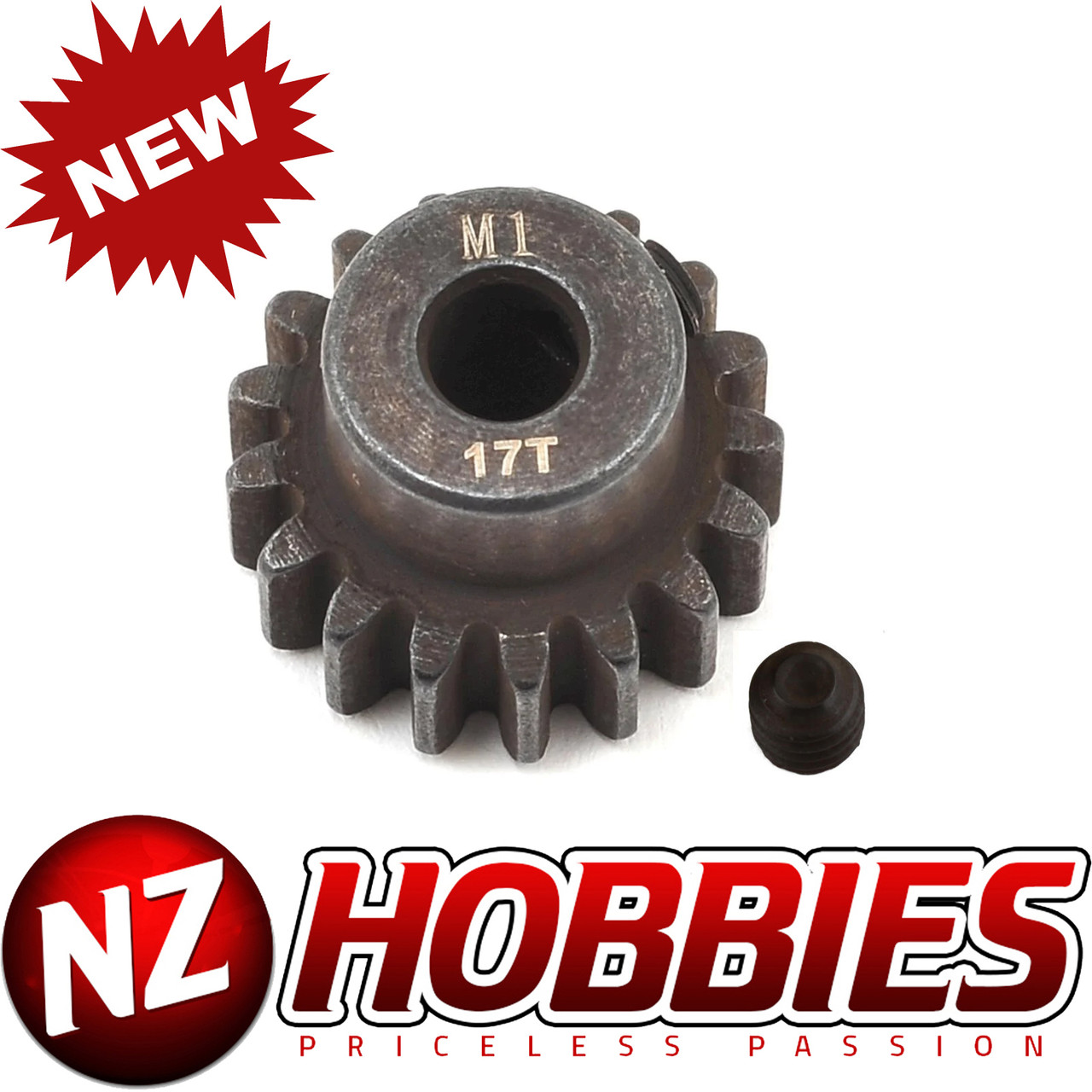 NZHOBBIES Mod 1 / M1 Steel Pinion Gear 17T 5mm Shaft 17-Tooth - NZ HOBBIES