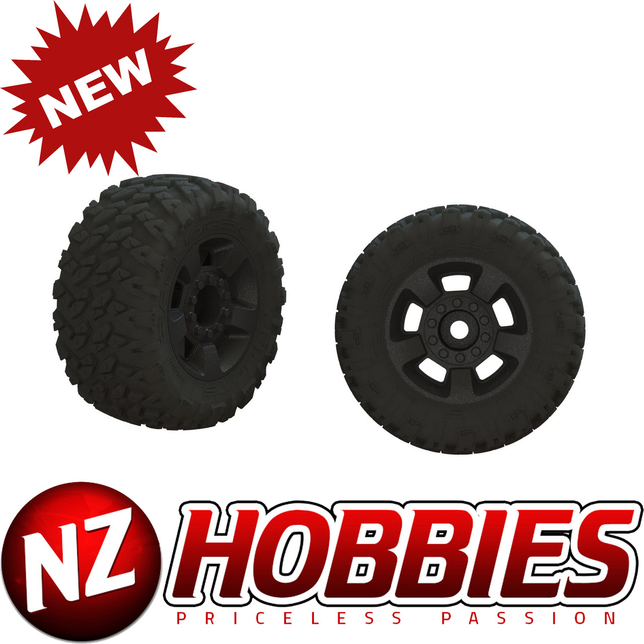 ARRMA ARA550109 dBoots RAGNAROK Tire Set Glued (Black) (1 Pair) 1/7 BIG ...