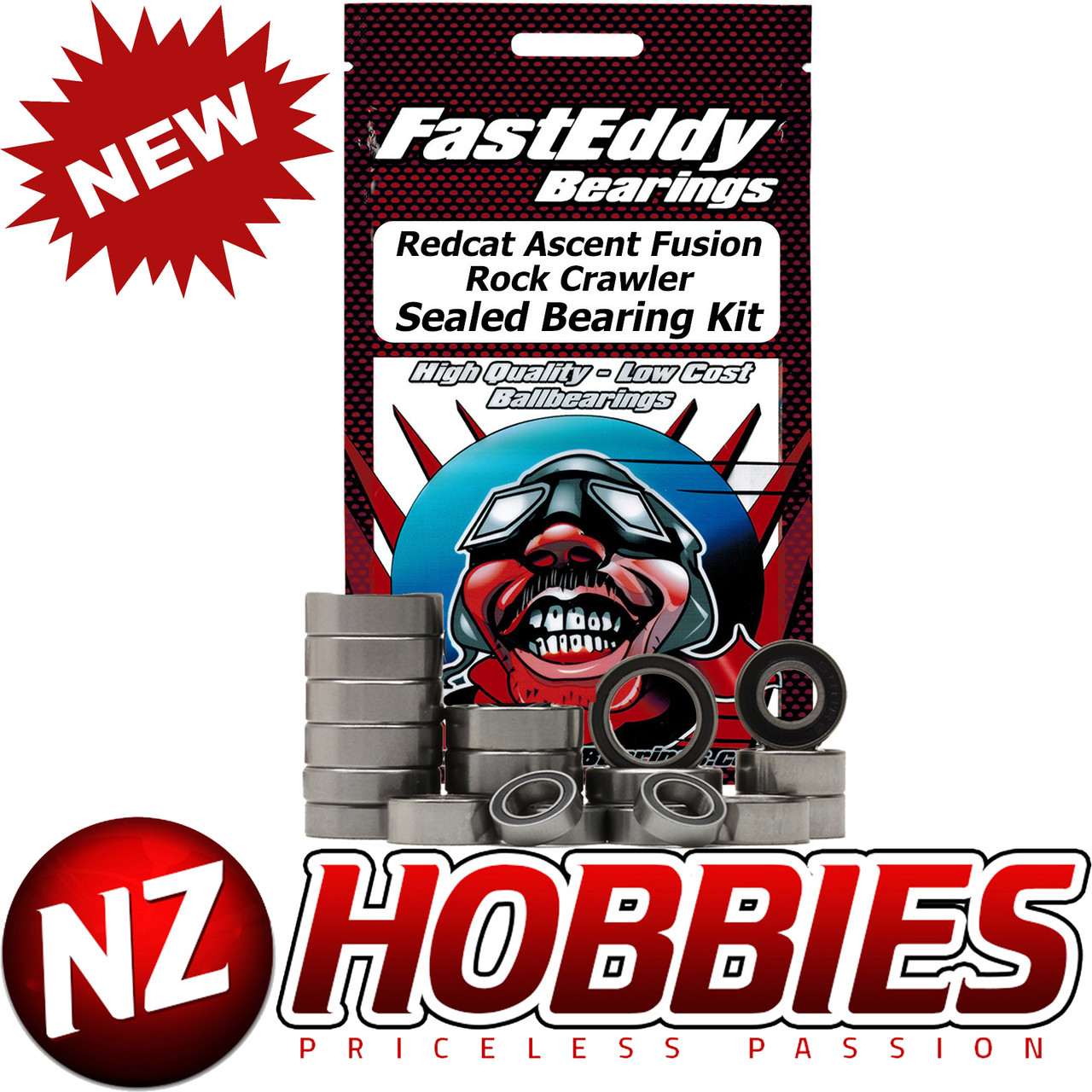 Fast Eddy TFE9188 Redcat Ascent Fusion Rock Crawler Sealed Bearing Kit ...
