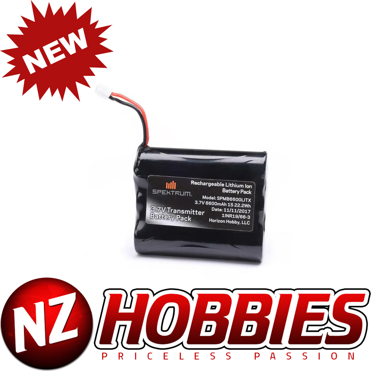 Spektrum SPMB6600LITX 3.7V 6600mAh 1S TX Batt NX10 iX12 NX8 NX6 XH-1S ...