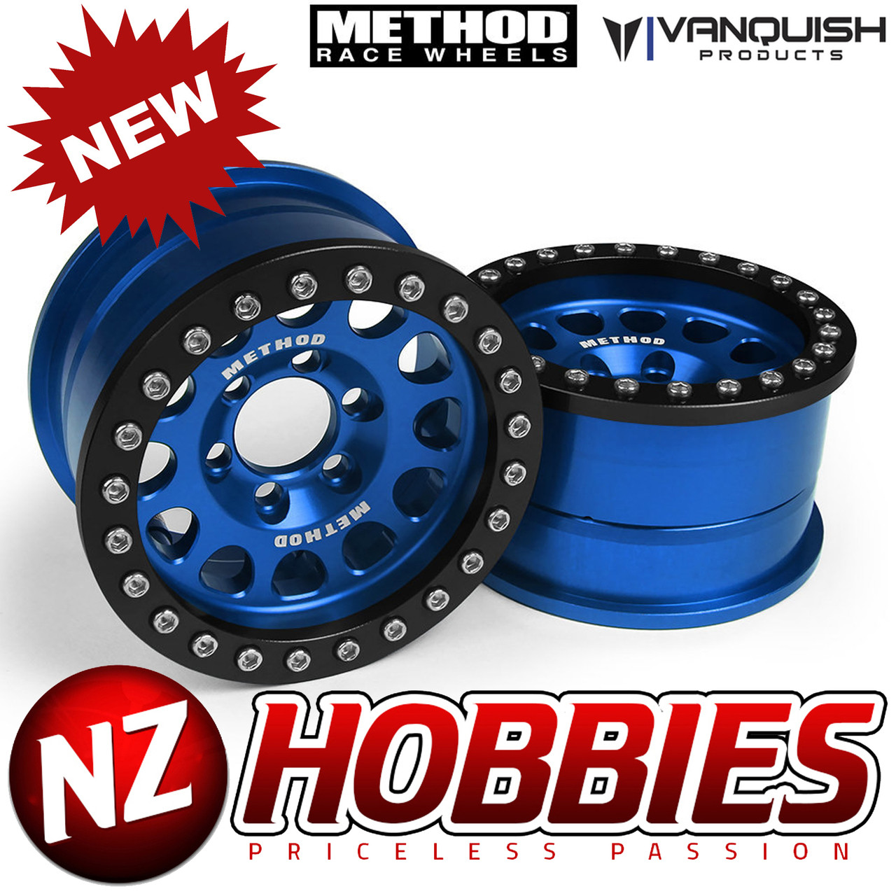Vanquish Products VPS07916 METHOD 1.9 RACE WHEEL 105 BLUE/BLACK ...
