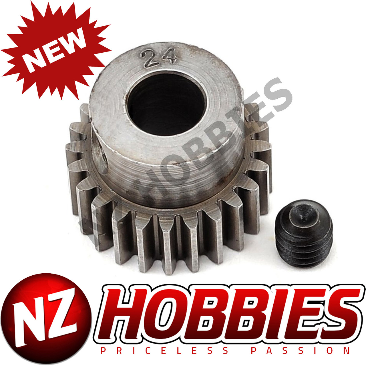 Robinson Racing 48-Pitch Pinion Gear, 24T 5mm Bore # 2024 - NZ HOBBIES