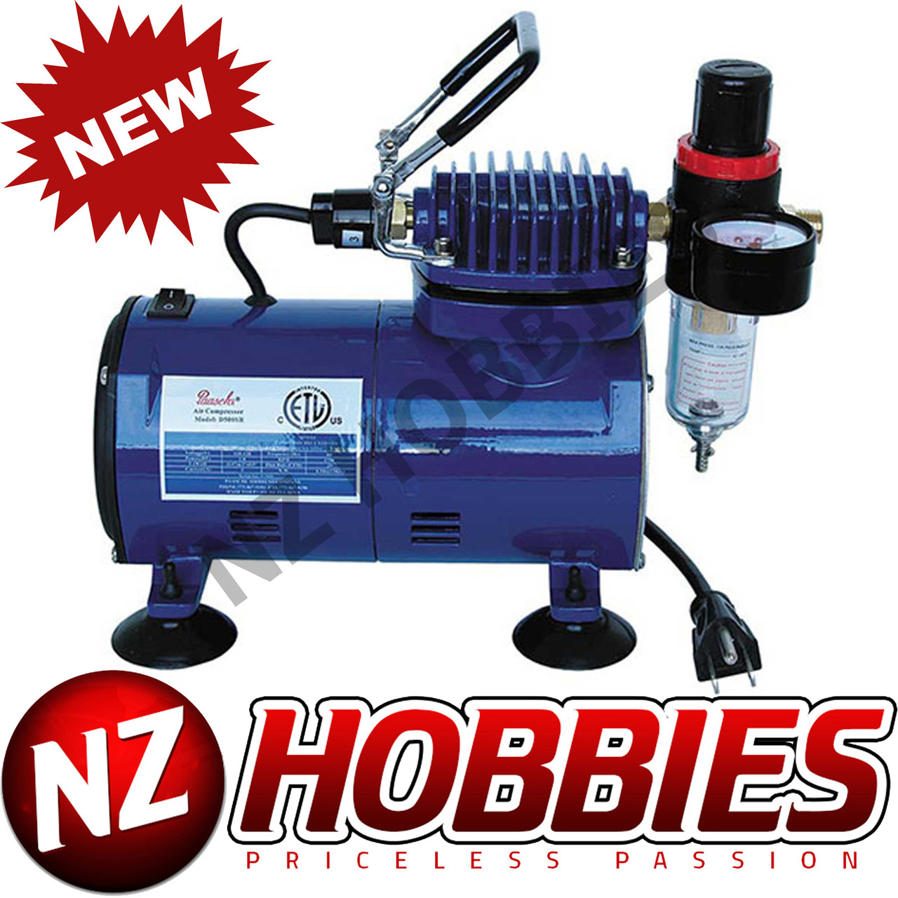 Paasche 1/8 HP D500 Compressor w/ R-75 Pressure Regulator - NZ HOBBIES