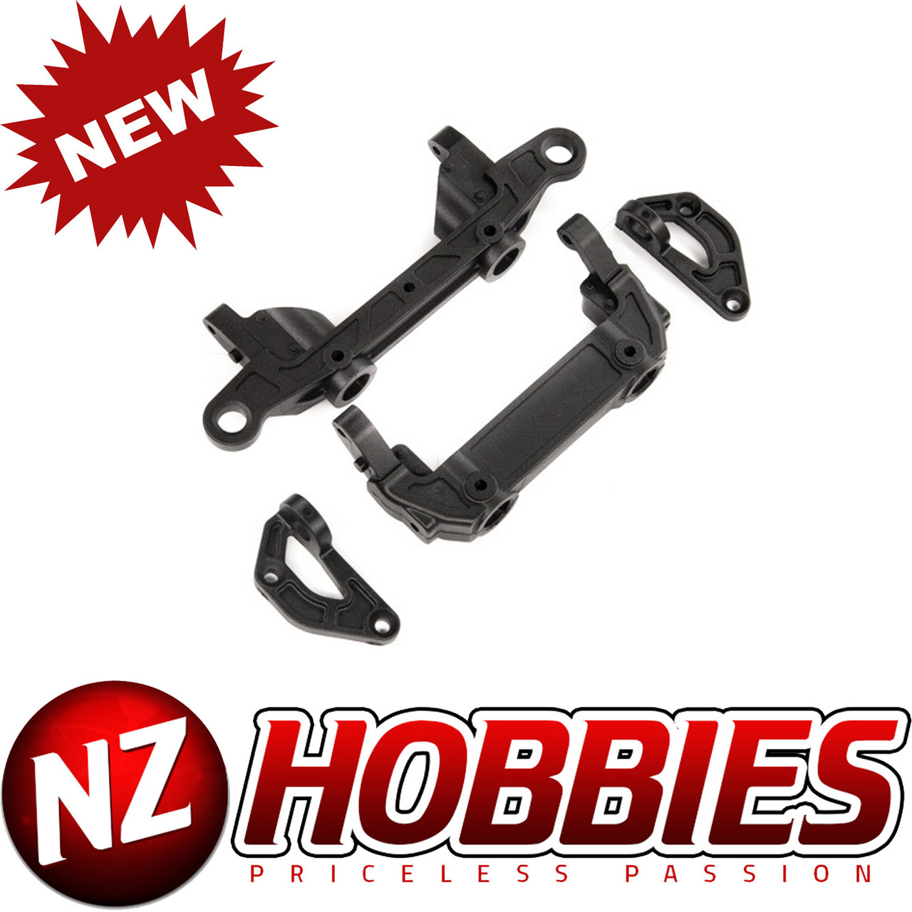 AXIAL AXI231016 Bumper/Body Mounts Chassis Front/Rea: SCX10III - NZ HOBBIES