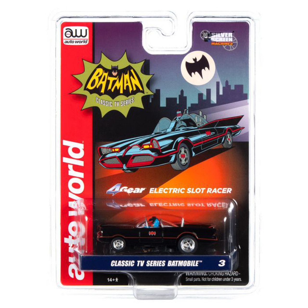 AUTO WORLD 4GEAR 1966 BATMOBILE - BATMAN (TV) CLASSIC HO SCALE SLOT CAR ...