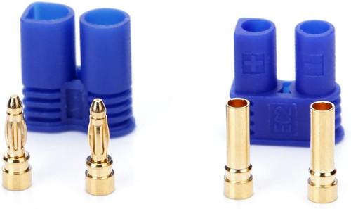 NZ RC EC2 Connectors - (1) Male, (1) Female # NZ-EC2-MF - NZ HOBBIES