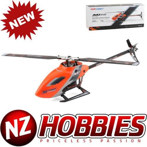 OMP Hobby M1 RC Helicopter EVO Version BNF - ORANGE - NZ HOBBIES