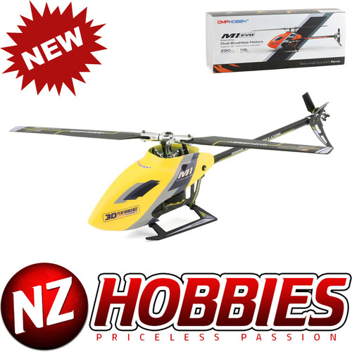 OMP Hobby M1 RC Helicopter EVO Version BNF - YELLOW - NZ HOBBIES