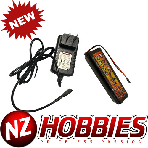 NZH NiMH 9.6V 2000mAh Square Transmitter Battery Pack w/ Charger - NZ ...