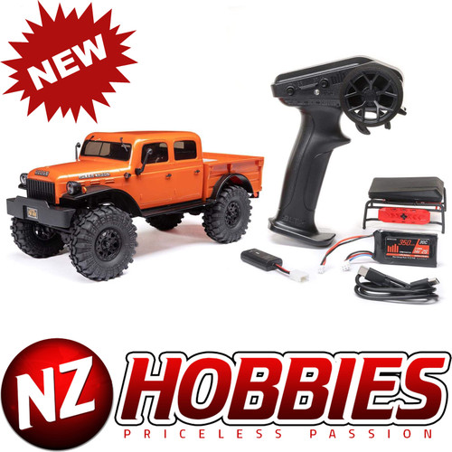 Axial SCX24 40's 4 Door Dodge Power Wagon Red: 1/24 4WD-RTR ...