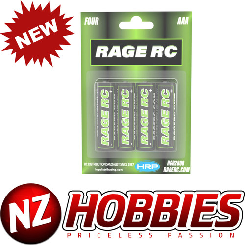 Rage RC AAA Alkaline Batteries (4 Pack) # RGR2808 - NZ HOBBIES