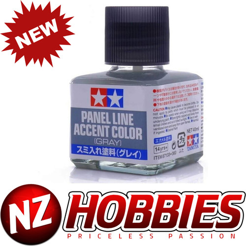 TAMIYA TAM87133 Panel Line Accent Color 40ml, Grey - NZ HOBBIES