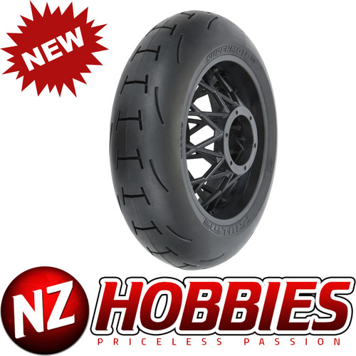 Proline 1/4 Supermoto 2.0 S3 Rear Tire MTD Black Supermoto Wheel: MX/SM ...