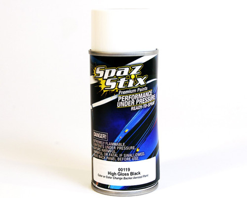 New Spaz Stix High Gloss Black / Backer Lexan Paint Aerosol # SZX00119 ...