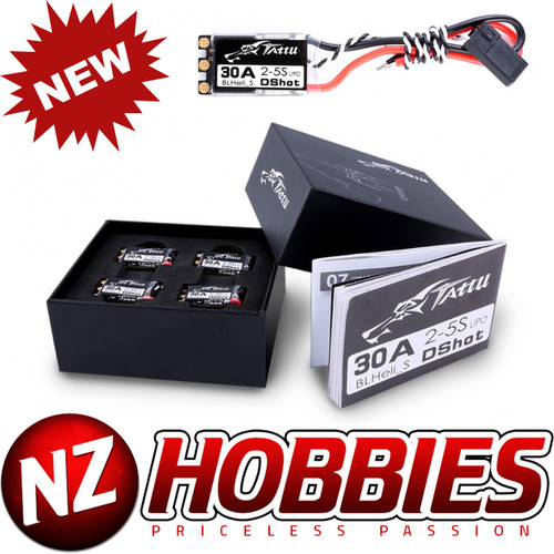 TATTU BLHeli_S 30 AMP ESC (2-5S, w/Dshot, No BEC) for FPV RC model ...