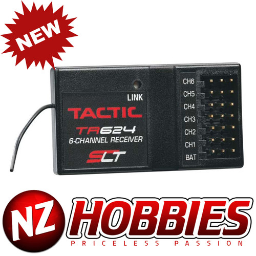 New Tactic TR624 6-Channel 2.4GHz AIR HELI Receiver TACL0624 - NZ HOBBIES