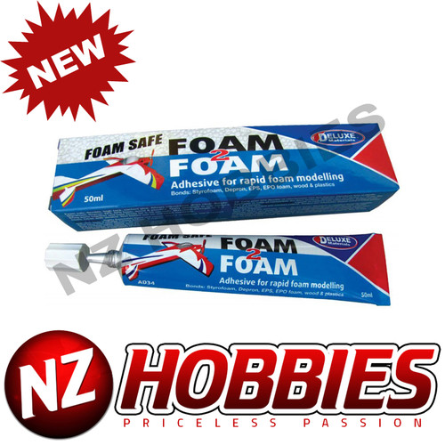 DELUXE Foam 2 Foam, Foam Safe Glue 50ml: EPO, EPS, Wood # DLMAD34 - NZ ...