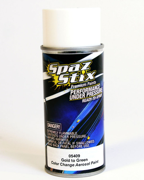 New Spaz Stix Color Change Paint Gold to Green Aerosol R/C Lexan Body ...