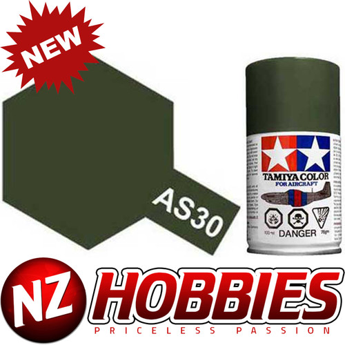 TAMIYA TAM86530 Aircraft Spray AS-30 Dark Green RAF Acrylic - NZ HOBBIES