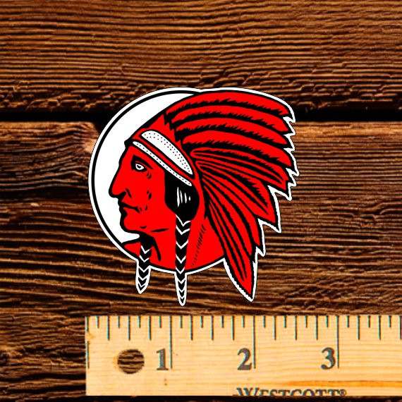 Early Red Indian Oil Bottle Decal | Pogo's Garage