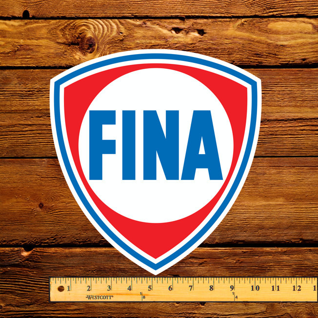 FINA Gas 12" Gas Pump Decal | Pogo's Garage
