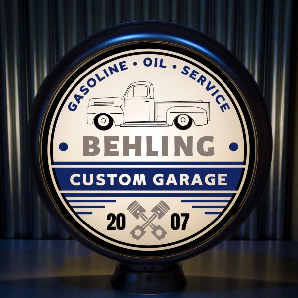 Behling Custom Garage custom gas pump globe | Pogo's Garage
