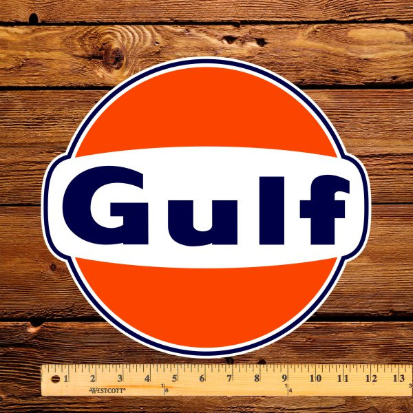 Gulf Gasoline 12" Gas Pump Decal | Pogo's Garage