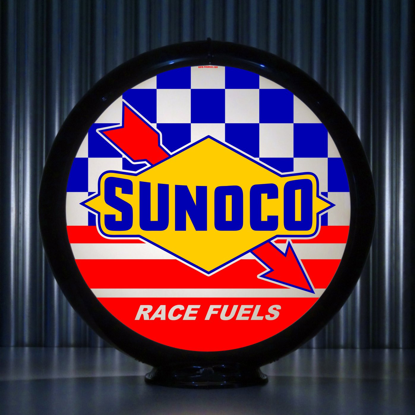 Sunoco Racing Gasoline Gas Pump Globe | Pogo's Garage