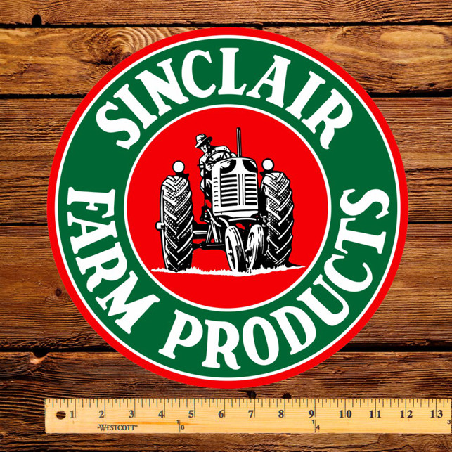 Sinclair Farm Products 12" Gas Pump Decal | Pogo's Garage