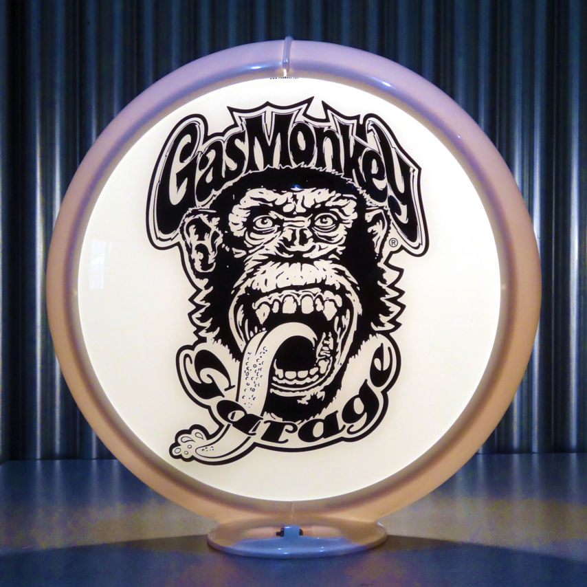 Gas Monkey custom gas pump globe | Pogo's Garage