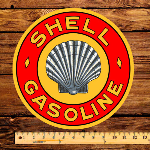 Shell Regular Gasoline 12" Pump Decal | Pogo's Garage