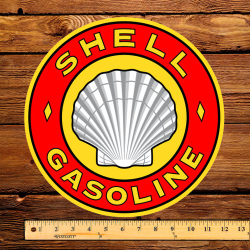Shell Regular Gasoline 12" Pump Decal | Pogo's Garage