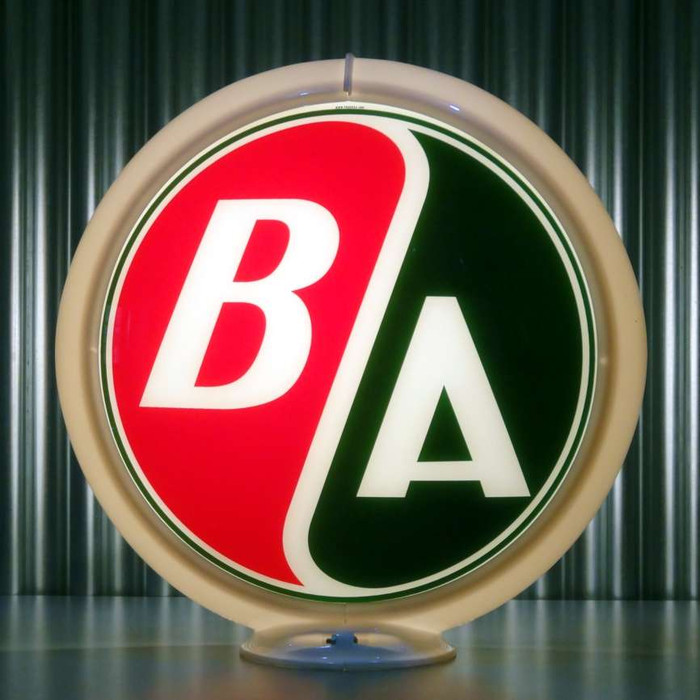 BA Gasoline (Alt Colors) Gas Pump Globe | Pogo's Garage