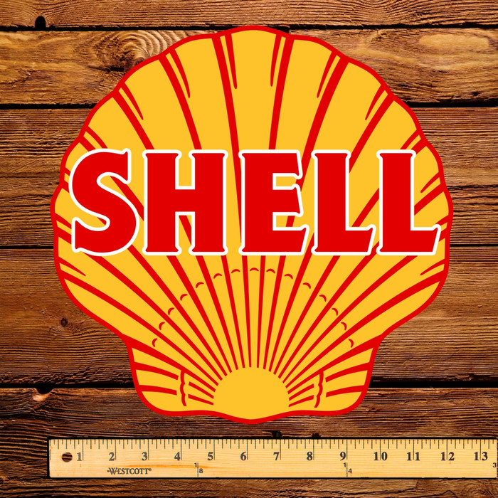 Shell (West Coast) Gasoline 12" Pump Decal | Pogo's Garage