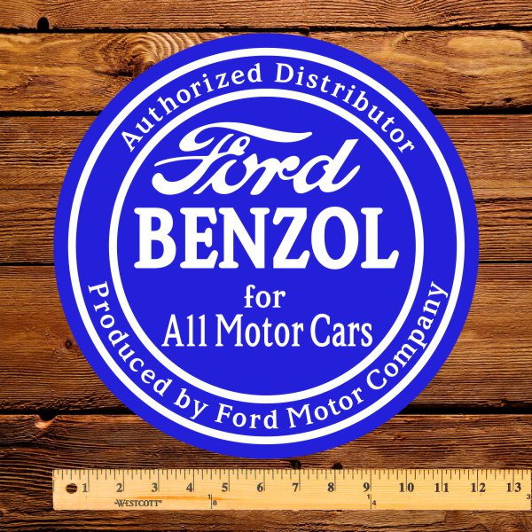 Ford Benzol 12" Pump Decal | Pogo's Garage