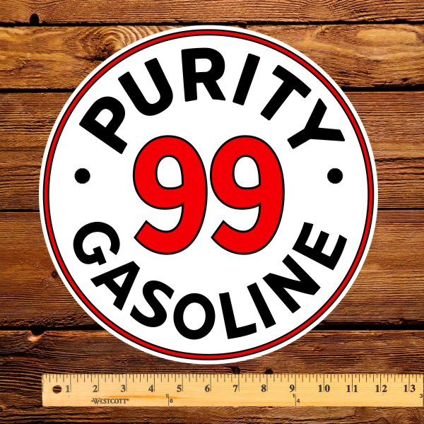 Purity 99 Gasoline 12" Pump Decal | Pogo's Garage