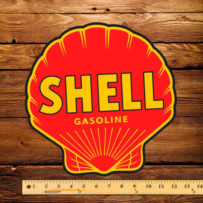 Shell Regular Gasoline 12" Pump Decal | Pogo's Garage