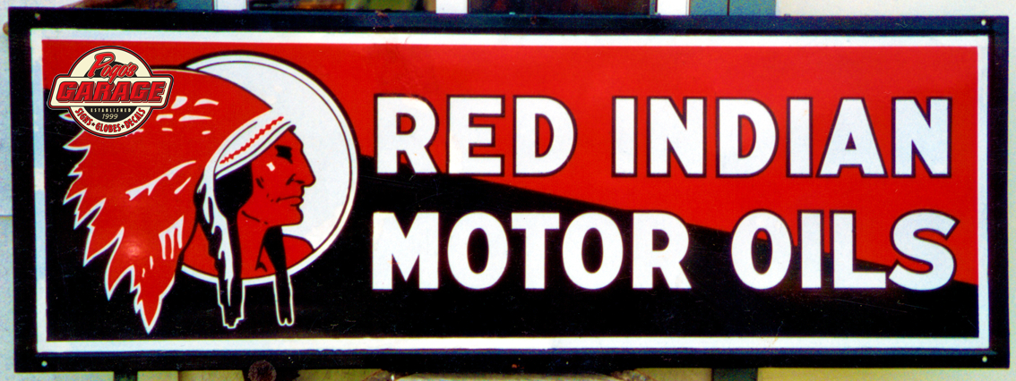 Red Indian Oil Logo Lot 331 RED INDIAN MOTOR OIL SIGN