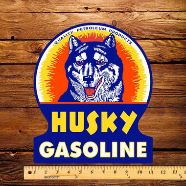 Husky Gasoline 10" x 12" Pump Decal | Pogo's Garage
